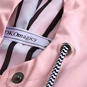 CapsA Women Womens Rain Jacket Outdoor Plus Jackets Waterproof Hooded Raincoat Windbreaker Striped Climbing Hiking Trench Coats