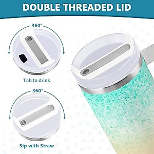 40 Oz Fall Insulated Tumbler with Straw and Handle, Beach Starfish Leak Proof Tumbler