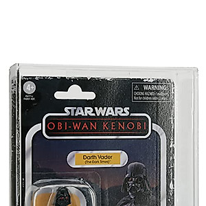 A3Q Action Figure Display Case Compatible with Carded Star Wars, GI Joe, Collectible Toy Figurines, 3mm Thick Protective Hard Acrylic Plexiglass for Hobbyists or Collectors