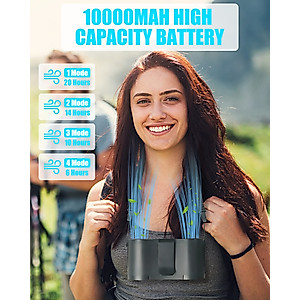 Lvkakmox 2024 Upgraded Waist Fan - 3 In 1 Portable Waist Clip Fan & Belt Shirt Fans, 4 Speeds With Lanyard, for Outdoor Works, Farm, Hiking, Camping, Travel