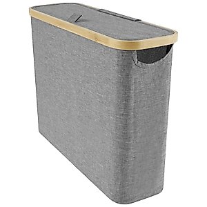 Toilet Paper Storage, Large Capacity Toilet Paper Basket Holds up to 12 Toilet Paper Roll Basket Lightweight Toilet Paper Organizer Basket with Side Window Toilet Paper Bin for Home Bathroom (Grey)