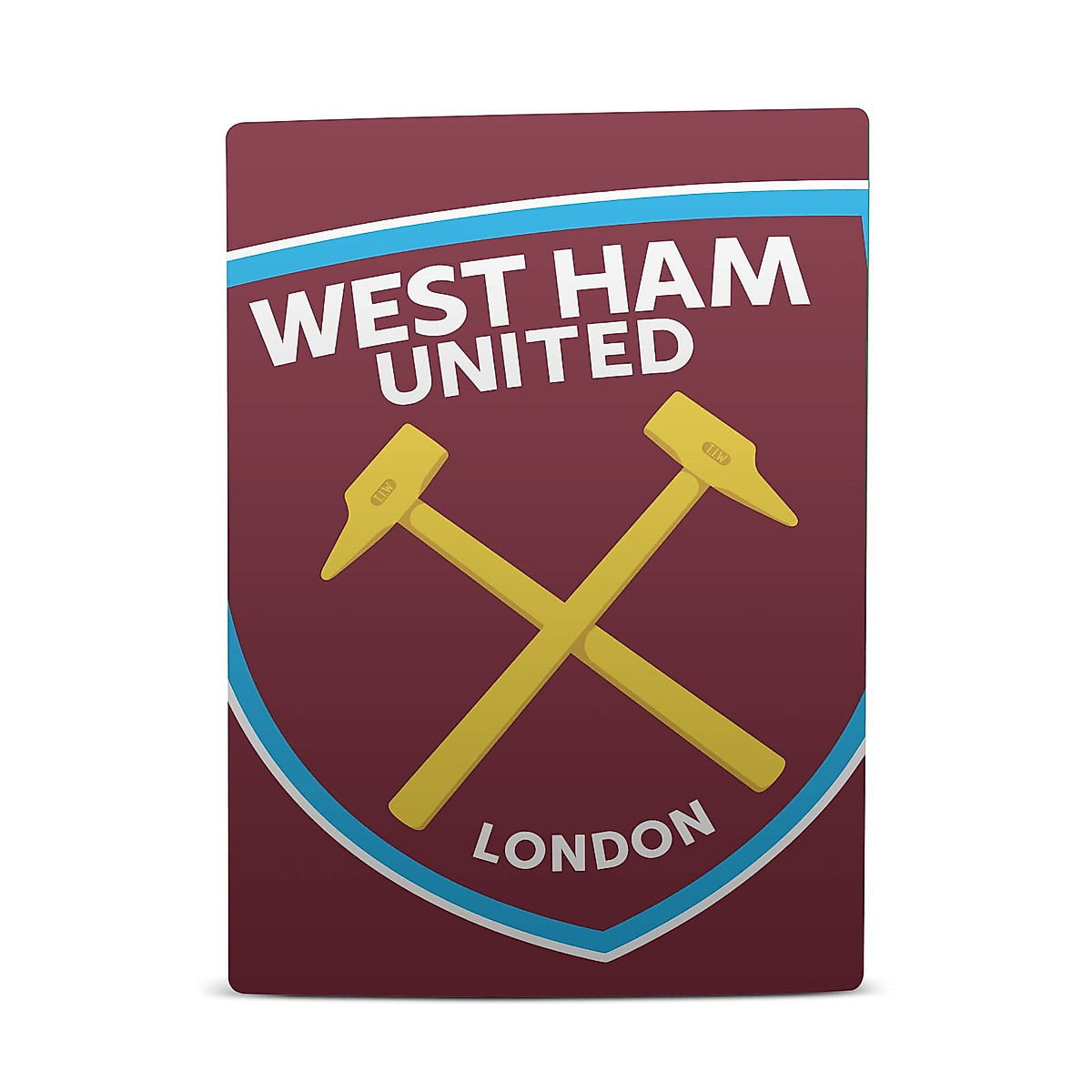 Head Case Designs Officially Licensed West Ham United FC Oversized Art Vinyl Faceplate Sticker Gaming Skin Decal Cover Compatible with Sony Playstation 5 PS5 Digital Edition Console