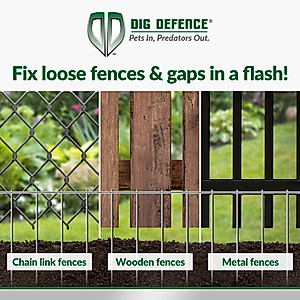 Dig Defence 10 Pack, 30’ Original Animal Barrier Fence - Large No Dig Fence for Dogs and Rabbits, Durable Outdoor Dog Fence Barrier for Yard & Patio