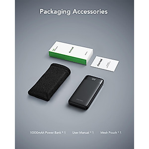 Portable Charger with Built in Cables, Portable Charger with Cords Wires Slim 10000mAh Travel Essentials Battery Pack 6 Outputs 3A High Speed Power Bank for iPhone Samsung Pixel LG Moto iPad