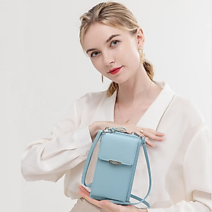 myfriday Small Wallet for Women PU Leather Phone Checkbook Organizer Zipper Coin Purse