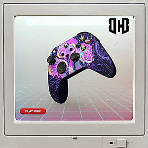 Psychedelic Mushrooms Customised Wireless Controller for Xbox by BCB. Original Xbox Controller Compatible with Xbox One / Series X & S Console. Customized with Water Transfer Printing (Not a Skin)