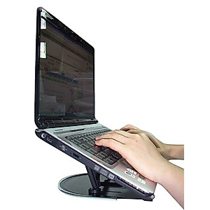 Q Connect Aluminium Laptop Stand - Black