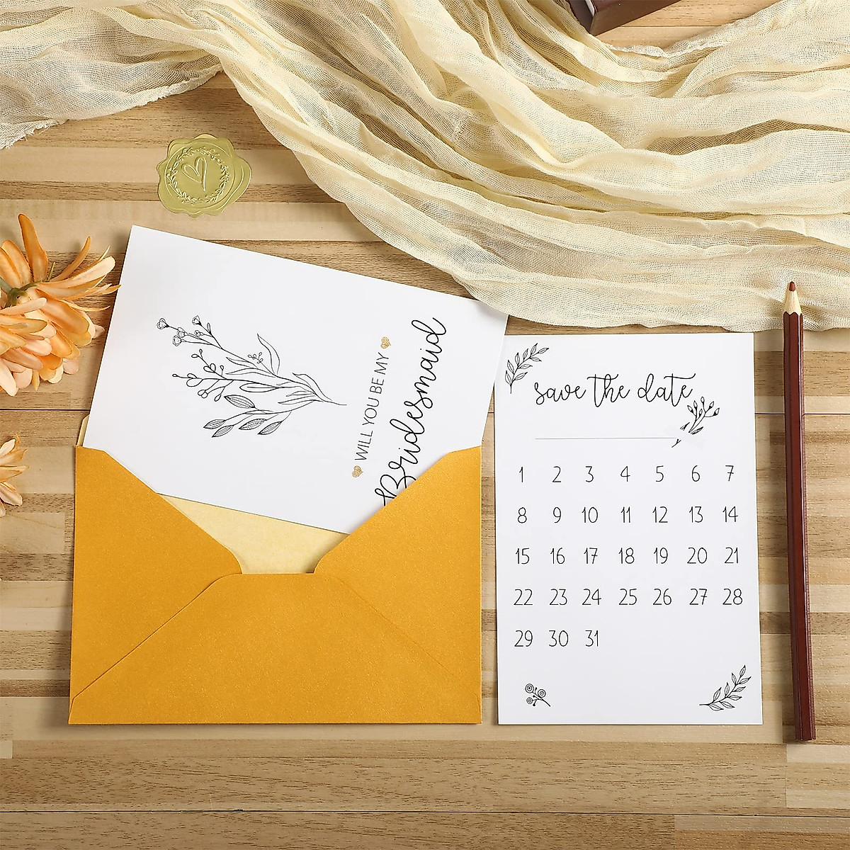 16 Pcs Bridesmaid Proposal Cards Will You Be My Bridesmaid Card with 16 Envelopes Wedding Bridal Shower Card Funny Asking Bridesmaids Cards for Wedding Invitations Cards Party Favor