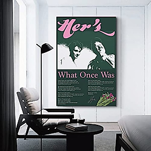 NJYXART Her's Poster Rock Band Poster Music Poster Poster Decorative Painting Canvas Wall Posters and Art Picture Print Modern Family Bedroom Decor Posters 12x18inch(30x45cm)