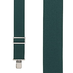 Suspender Store 2-Inch Wide Low-Stretch Logger Suspenders - Strong Gator Clip - 54" for 6'1" to 6'5" tall - Hunter