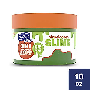 Suave Kids Shampoo, Conditioner, Body Wash 3 in 1 for Ease Gooey Green Apple Tear-Free 10 oz
