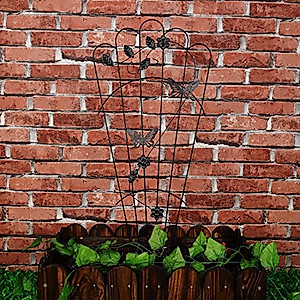 1.Go Metal Garden Trellis Panel Arch for Climbing Plants, 15" Wide x 34" High, OG-0018
