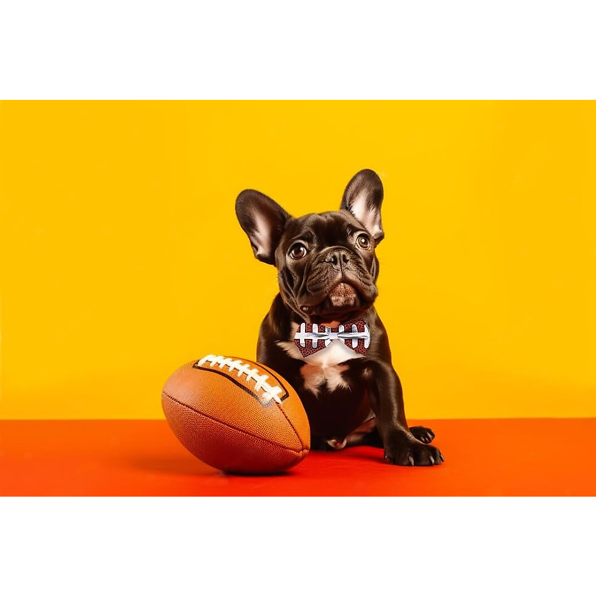 ABTOLS 2 Roll 10 Yards Football Ribbons 2.5", Blue Super Football Bowl Sport Wired Edge Burlap Ribbon Fall Brown Ribbon for Farmhouse Decor Gift Wrapping DIY Crafts Wreaths Bow