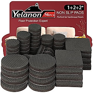 Non Slip Furniture Pads -56 pcs(1+2+2)" Furniture Grippers Hardwood Floors, Non Skid for Furniture Leg,SelfAdhesive Rubber Furniture Feet, Anti Slide Furniture Floor Protector for Keep Couch Stoppers