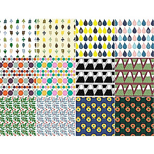 COTTONVILL MALLANGLUNA Collection 20COUNT Cotton Print Quilting Fabric, Precuts (Seasons, 10inch Square)