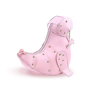 LUI SUI Women Dinosaur Shape Shoulder Bag Rivet Chic Purse Whale Animal Bags Novelty Crossbody Bags For Girls