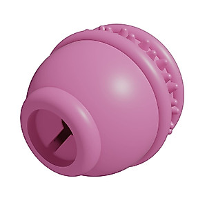Dog Toy Interactive Tumbler Toy Ball Pet Treat Leaking Toy with Dual Rolling Balls & Teasing Wand for Training of Medium and Large Dogs Interactive Games, get rid of Boredom, Clean Dog Teeth (Pink)