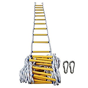 WSYZHL Escape Rope Ladder Emergency Fire Escape Ladders with Hooks Flame Resistant Safety Rope Ladder 2-9 Storey Fast to Deploy Easy to Use, 3/5/8/10/20/30M