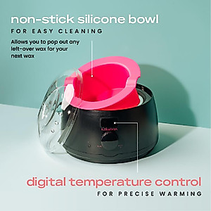 KoluaWax Premium Waxing Kit for Women - Hot Melt Hard Wax Warmer for Hair Removal, Eyebrow, Bikini, Legs, Face, Brazilian Wax - Machine, 4-Pack Beads, Accessories, Blush