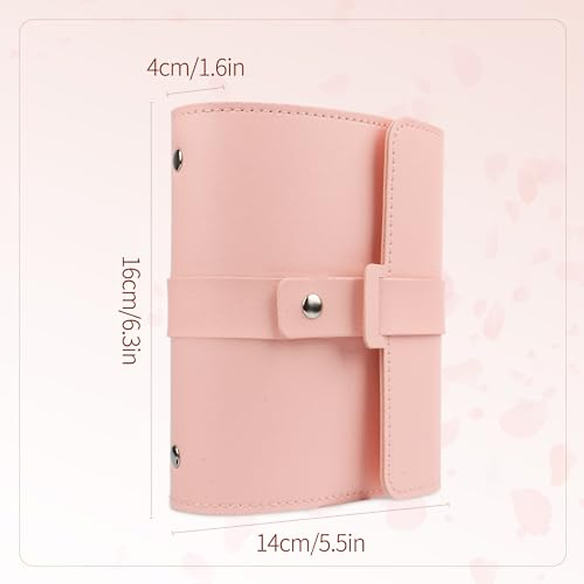 Fangoo Earring Book Organizer Stud Earring Storage Case Travel Small Earring Holder Organizers Display Portable Earring Binder Pu Leather Capable to Hold 42 Pairs (Pink