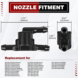 OTUAYAUTO Wiper Washer Windshield Check Valve - Replacement for Toyota, Scion, Lexus - Replaces OEM #: 85321-28020, Spray Jet Kit (pack of 2)