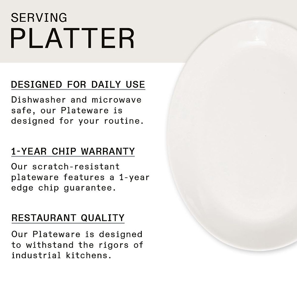 Made In Cookware - Serving Platter - White - Porcelain - Crafted in England