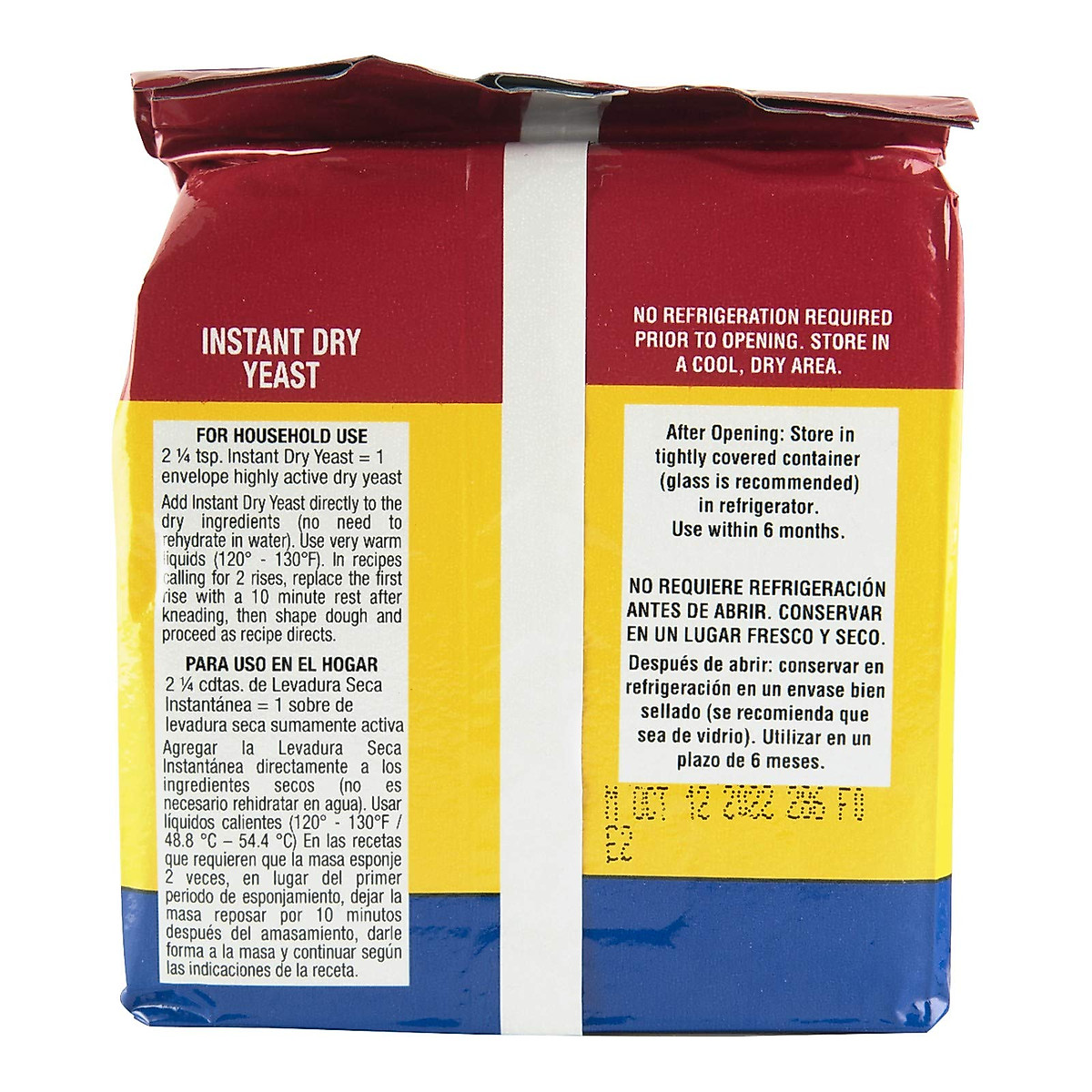 Fleischmann’s Yeast, Fleischmann’s Instant Dry Yeast, 16 Ounce - 1 Pack, Fast-Acting, Gluten Free, No Preservatives