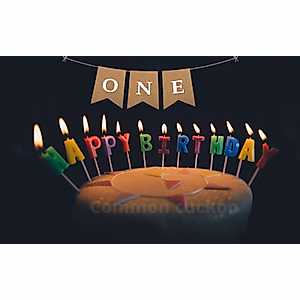 ONE High Chair First Birthday Burlap Banner | First Birthday Party Rustic Theme Decoration for boy or Girl | 1st Birthday Party Supplies | Happy Birthday Banner for Nursery Decor Product Name