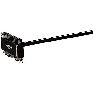 SPARTA 4029000 Stainless Steel Grill Brush, Grill Scraper With Metal Bristles, 30.5 Inches, Black