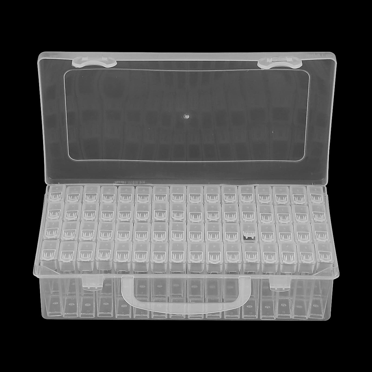 MANCHAP 3 Pack 64 Grids Diamond Storage Containers, Art Craft Stackable Beads Box Organizer Drawer with Stickers for Beads, Painting, Rhinestones, Clear