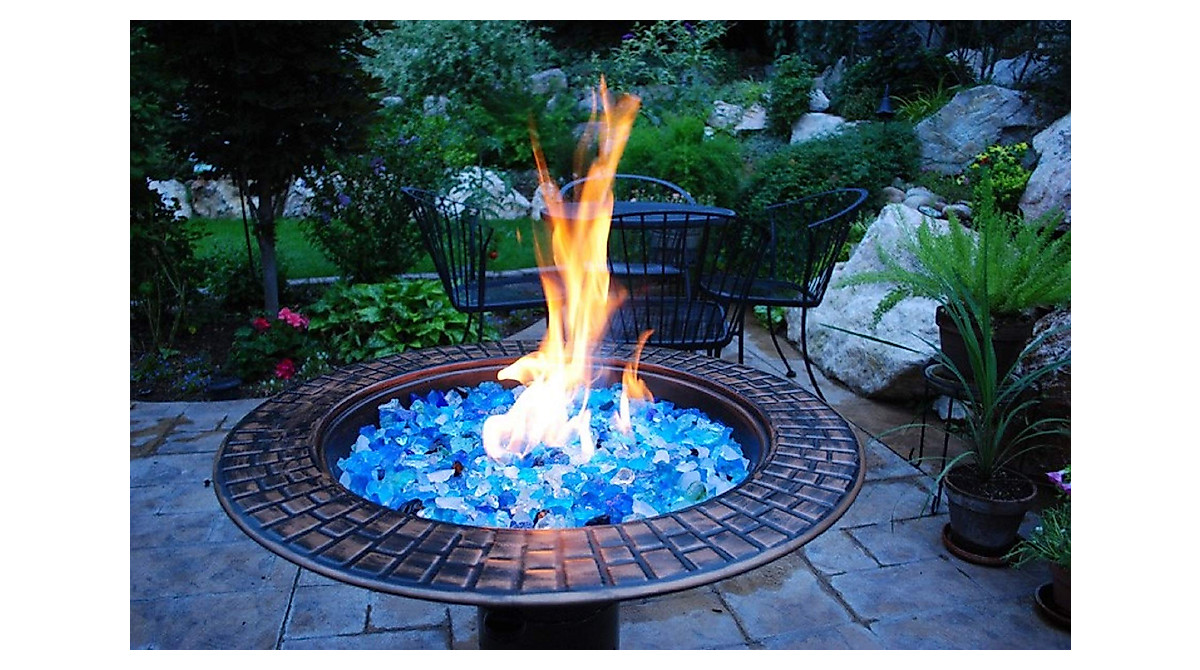 Hiland 22" Fire Pit Glass Wind Screen - Clear & Durable