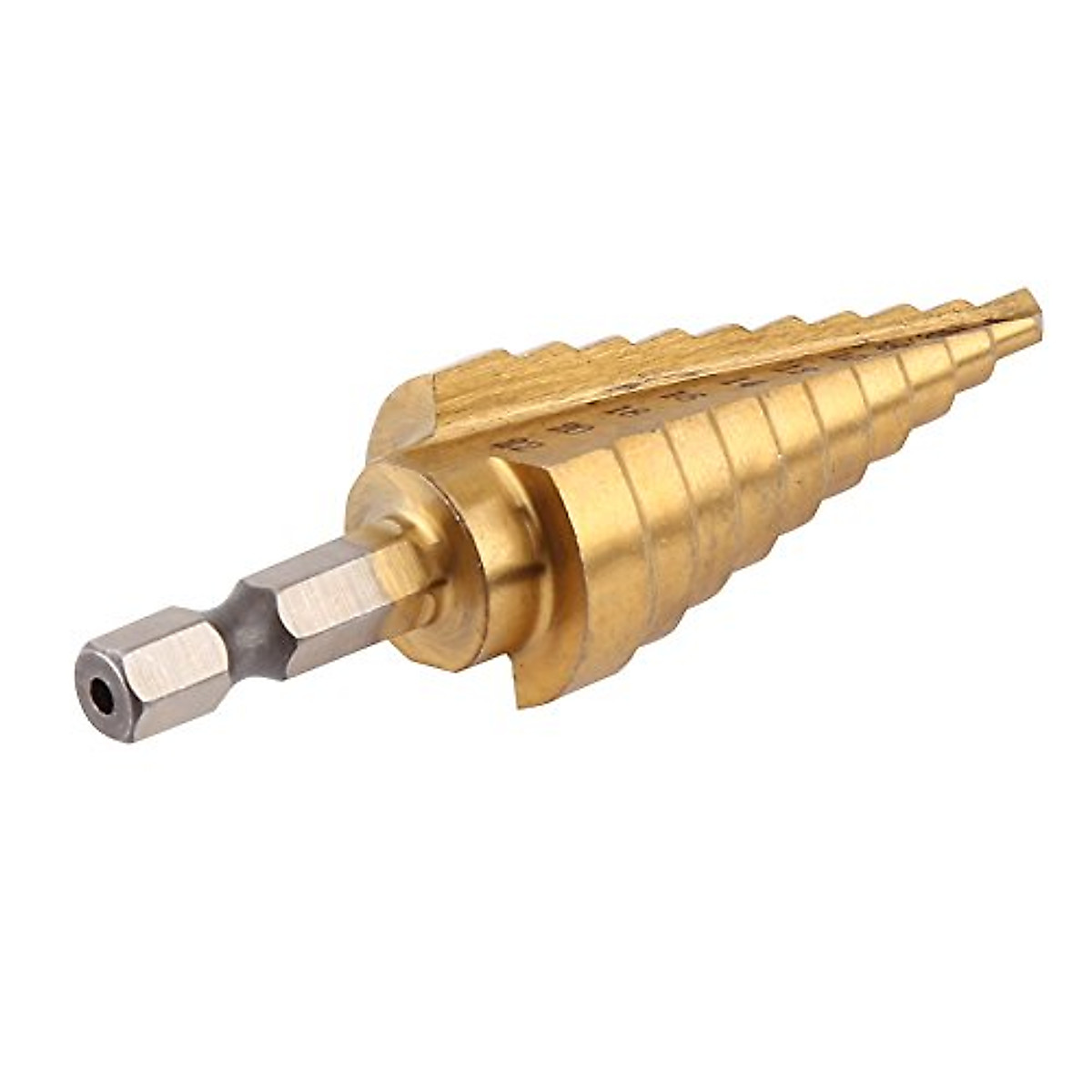 Step Drill Bit, 4-22mm High Speed Steel Hex Shank Step Bit, Cobalt Multiple Hole for Thin Steel Aluminum Plastic Boxes