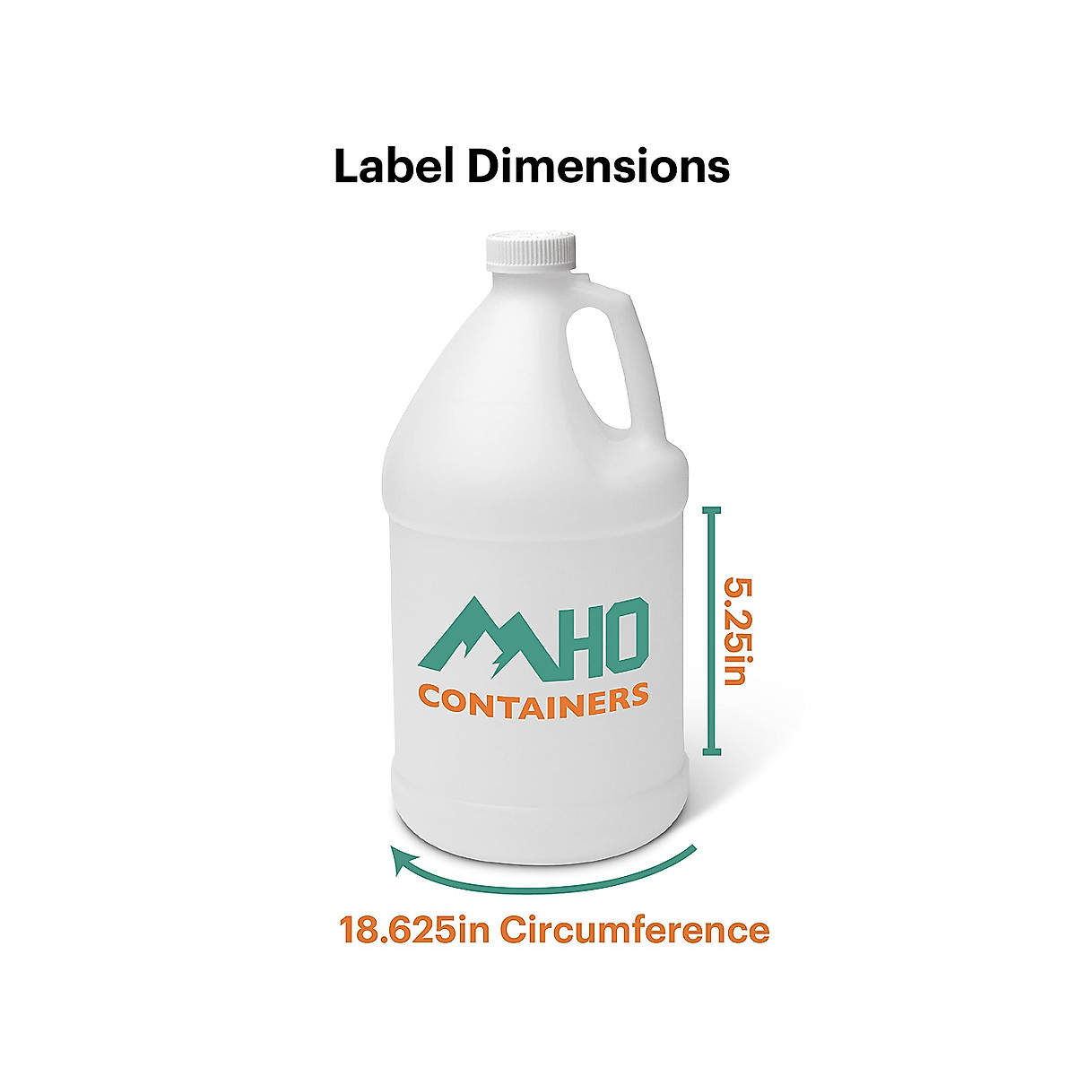 MHO Containers | 1 Gallon HDPE Plastic Jug with Reshipper Box and Child-Resistant Caps | Made in USA — Pack of 4