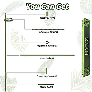 HYYZ Plant Stakes-2pcs 21inch Trellis for Climbing Plants Outdoor, Customizable Peony Cages and Supports, Adjustable Small Tomato Cage, Stackable and Assembleable Garden Trellis in Various Styles.