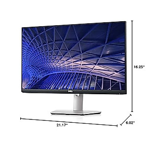 Dell S2421H 24-Inch 1080p Full HD 1920 x 1080 Resolution 75Hz Monitor, Built-in Dual Speakers, 4ms Response Time, Dual HDMI Ports, AMD FreeSync Technology, IPS, Silver