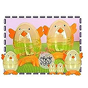 Candy Packaging Plastic Containers (3 Package Set)Include: 3-bunny; 3-carrot and 3-chick Containers