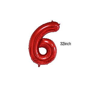 Mario Brothers Foil Balloons Mario Birthday Party Supplies 6th Mario Party Decorations for Kids Birthday (Mario 6th Birthday)