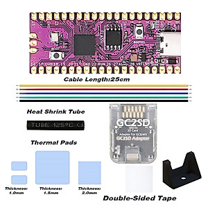 Microcontroller Board, Dual Core 264KB ARM Cortex M0+Processor USB C Interface Microcontroller Replacement Modchip for RPi (White)