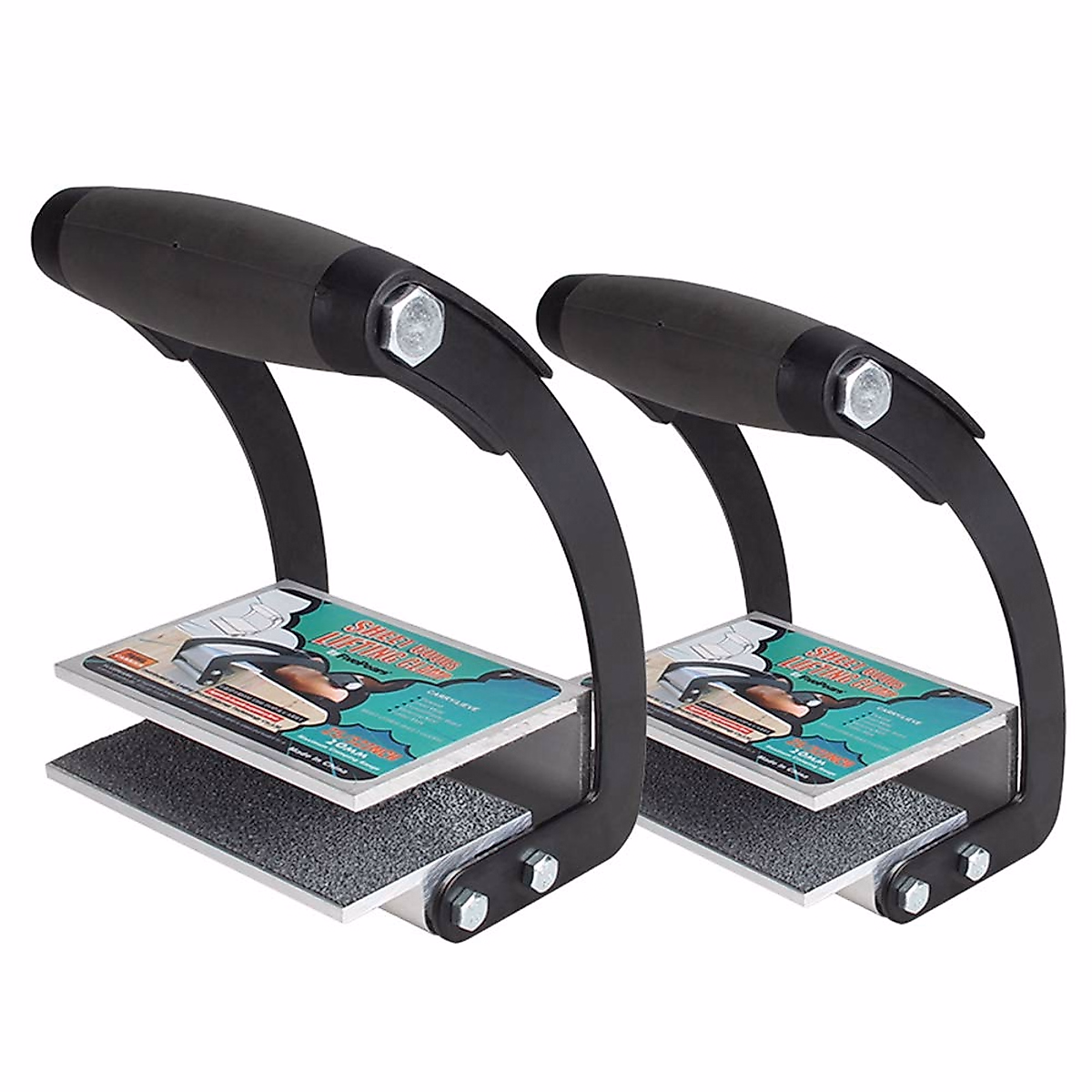 FivePears 2 PCS Panel and Plywood Carrier, Plywood Lifting Tool and Drywall Carrying Tool, Plywood Gripper one Person Single Hand clamp Lift Tool for Sheet Board, Drywall and Plywood Handle Carrier