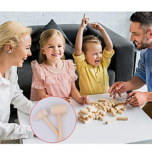 30 Pcs Mini Wooden Hammers,Wood Crab Lobster Mallets Pounding Toy Cracking Seafood Chocolate Beating Gavel Toys for Kids