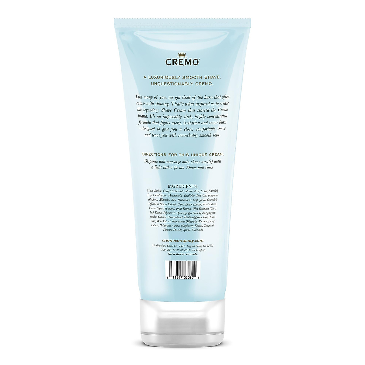 Cremo Vanilla Orchid Moisturizing Shave Cream, Astonishingly Superior Ultra-Slick Shaving Cream for Women Fights Nicks, Cuts and Razor Burn, 6 Fl Oz