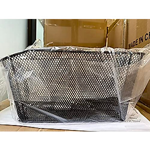 ANZOME Rear Bike Basket - Heavy-Duty Iron Wire Bicycle Cargo Rack with Reflective Waterproof Cover