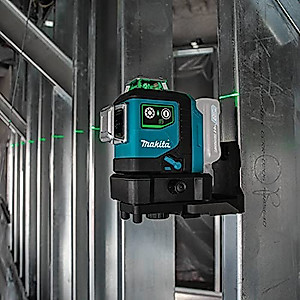 Makita SK700GD 12V max CXT® Lithium-Ion Cordless Self-Leveling 360° 3-Plane Green Laser, Class II, 510-530 nm, 2 mW, Tool Only