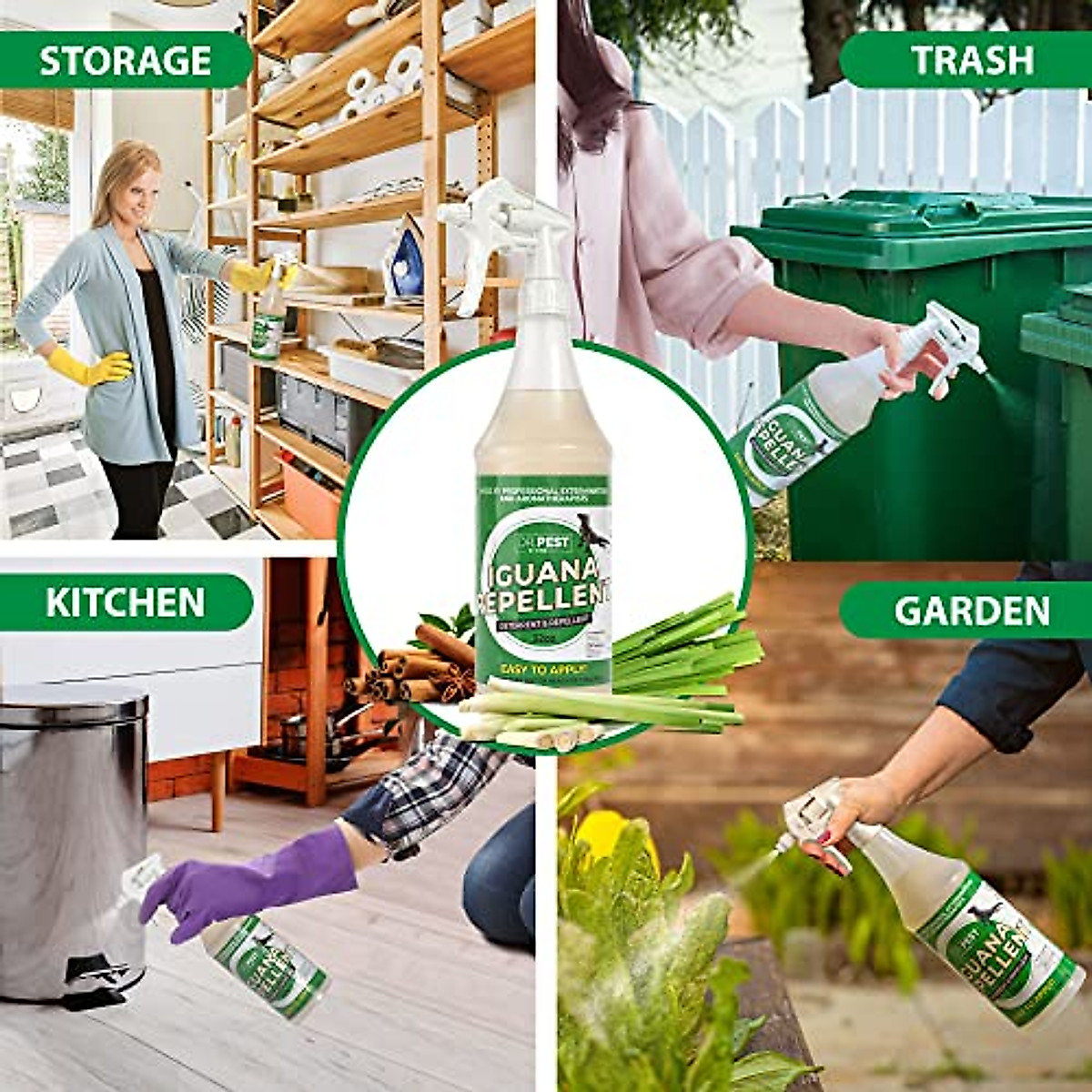 Vinevida Iguana Repellent for Outdoors Indoors (32 fl oz) Natural Instant Action Spray, Pleasant Scent, Safe for Kids and Pets