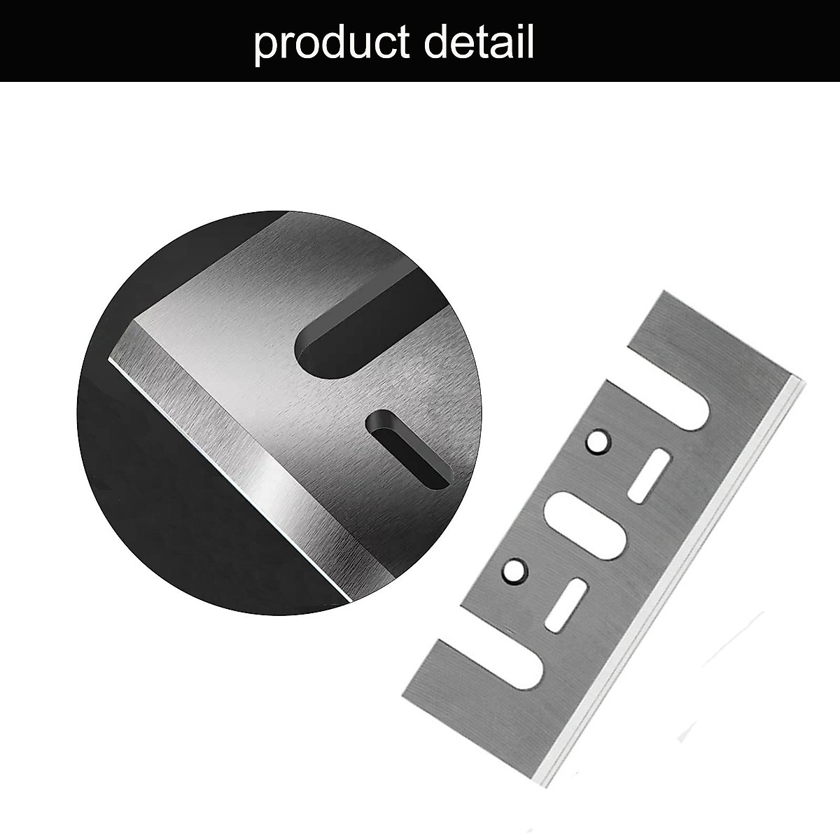 6 Pcs 3-1/4 Inch Hand Planer Blades, 82mm Re-sharpenable Blades Replacement for Makita KP0810,1900B, Dewalt DCP580, DW6655,Bosch 1594 and Most Handheld Planer