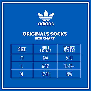 adidas Originals Men's Classic Trefoil Superlite Super No Show Socks (6-Pair), Black/White, Large