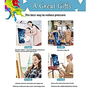 eimivrc Paint by Number for Adults Beginner, Stitch Paint by Numbers,Paint by Number Stitch for Gift Home Decor(16x20 Inch)