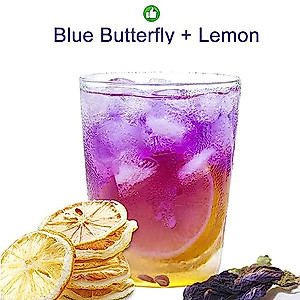 Plant Gift 135 Cups Pure Dried Butterfly Pea Flowers Blue Tea 40G/1.41oz Clitoria Ternatea Flower Herbal Tea, Caffeine Free, Loose Leaf, 100% Natural Herbal Tea