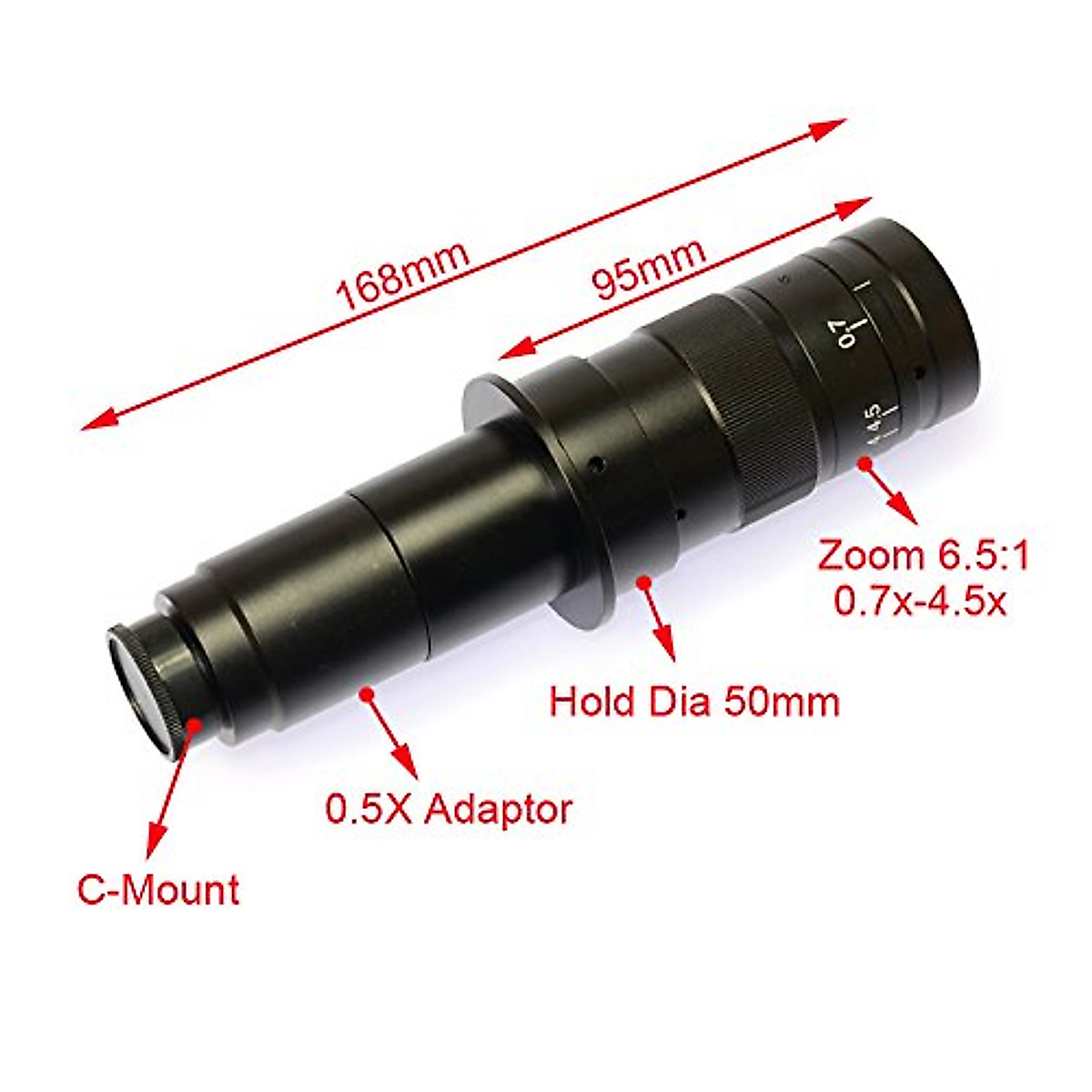 HAYEAR Full Set 14MP Industrial Digital Microscope Camera HDMI USB Outputs+180X C-Mount Lens+8" HD LCD Monitor+60 LED Illumination Light Lamp