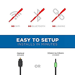 TV Ears Digital Wireless Headset System - Personal Volume Control, Quiet to Loud, Supports All TVs, Ideal for Seniors & Hearing Impaired, Infrared, Plug N' Play, No Pairing/Audio Delay, Dr Rec -11741, Black